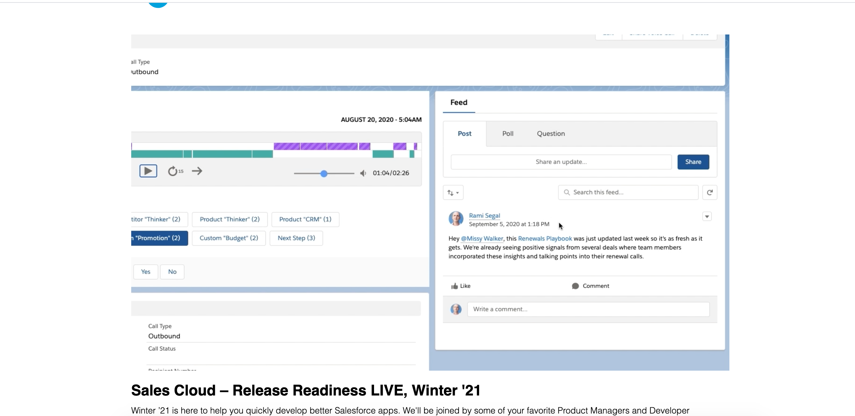 Salesforce Einstein Call Coaching Deep Dive | - beplay体育极光