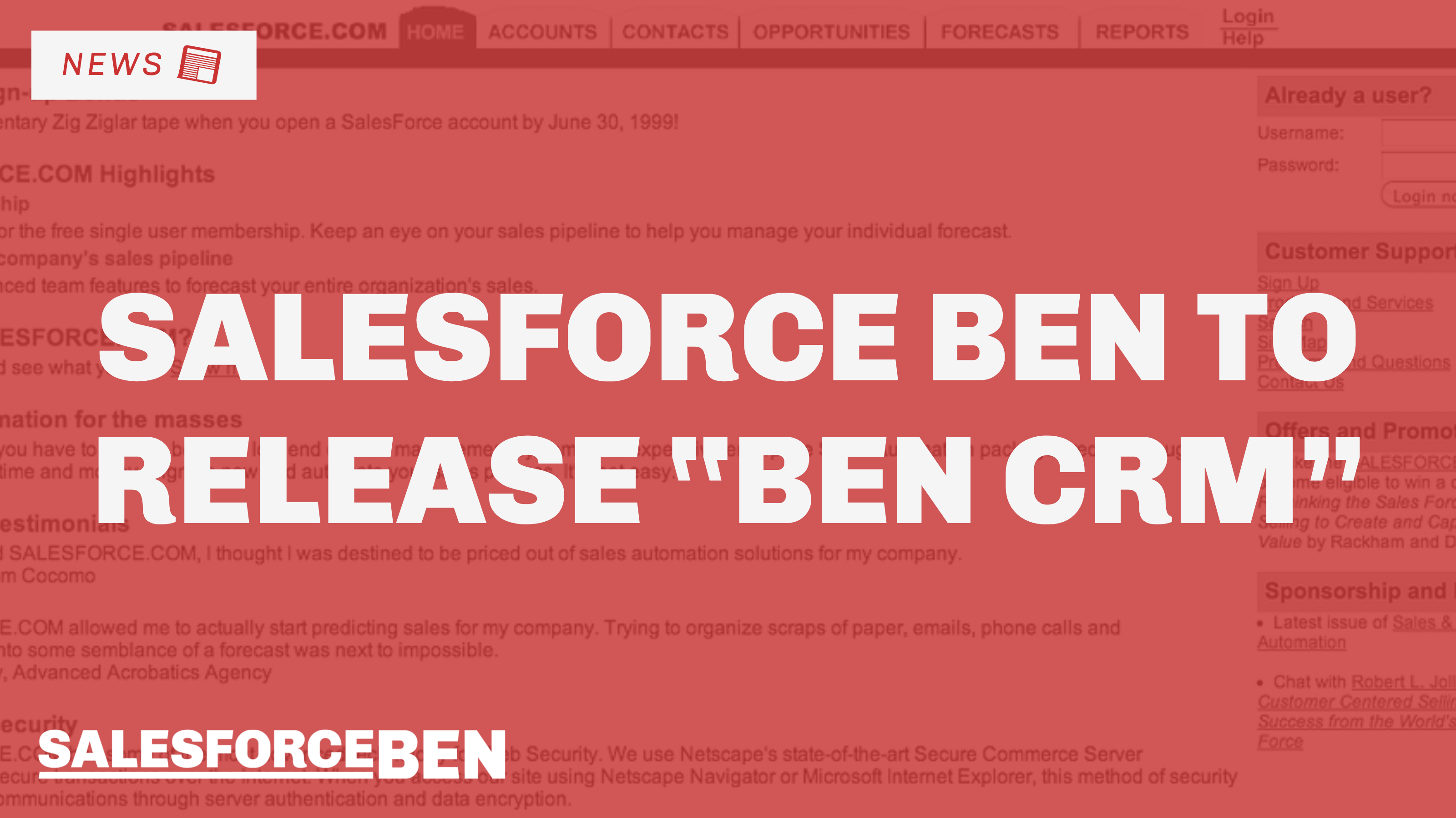 爆炸性新闻:Salesforce Ben将发布“Ben CRM”| - beplay体育极光